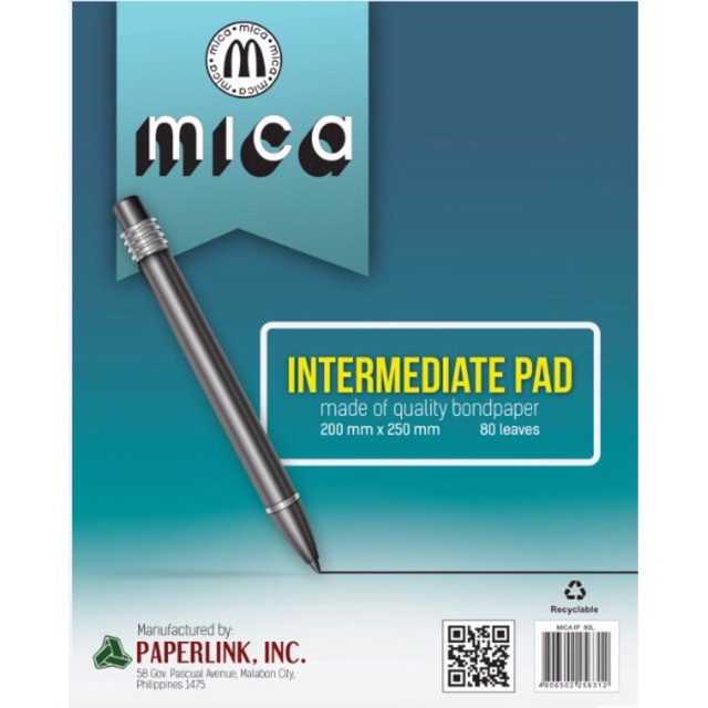 Mica Intermediate pad 80Lves/1pad high quality paper school supplies ...