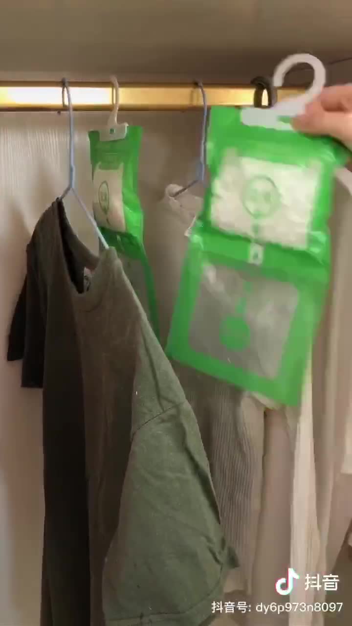 Wardrobe Hanging Moisture Absorbent Bags Anti Mold Desiccant Packets