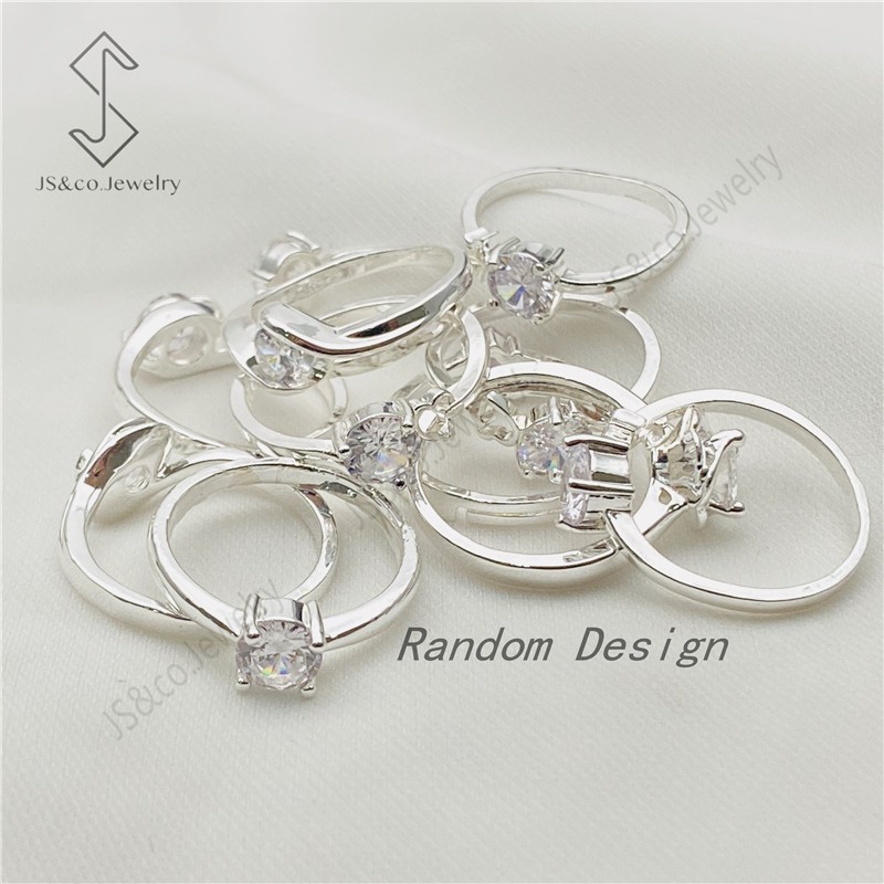 JS&CO jewelry 925 Silver Zircon Random Ring for women 1pc. Only RSD005 ...