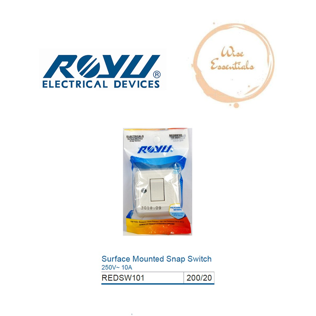 ROYU Surface Mounted Snap Switch REDSW101 | Shopee Philippines