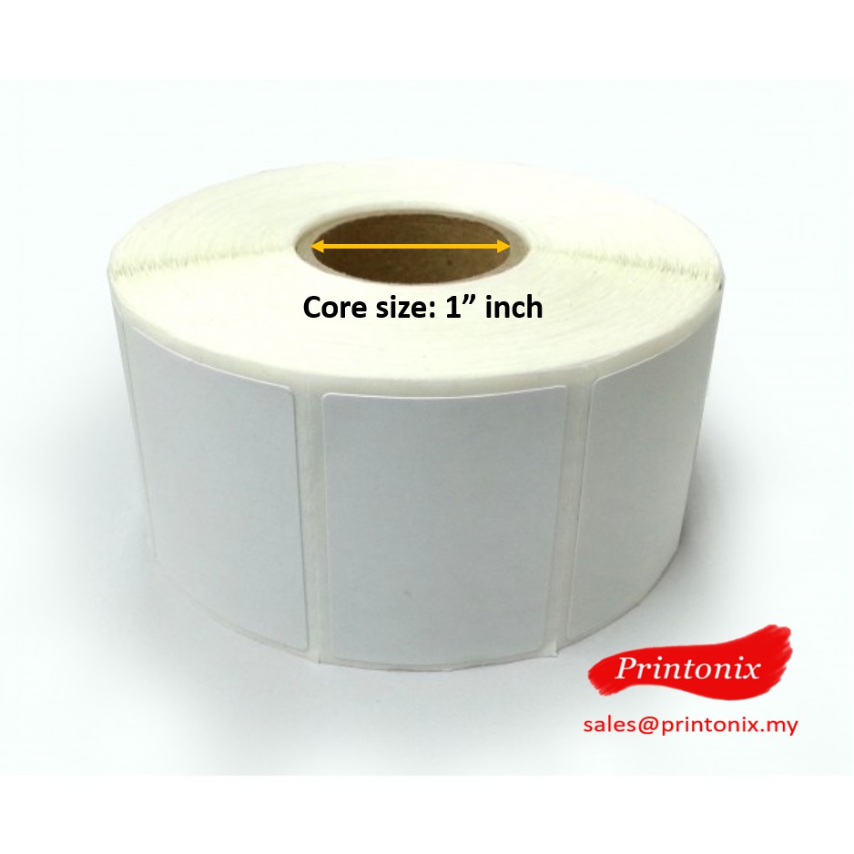 Thermal Barcode Label sticker 35mm x 25mm (1000pcs/roll) | Shopee ...