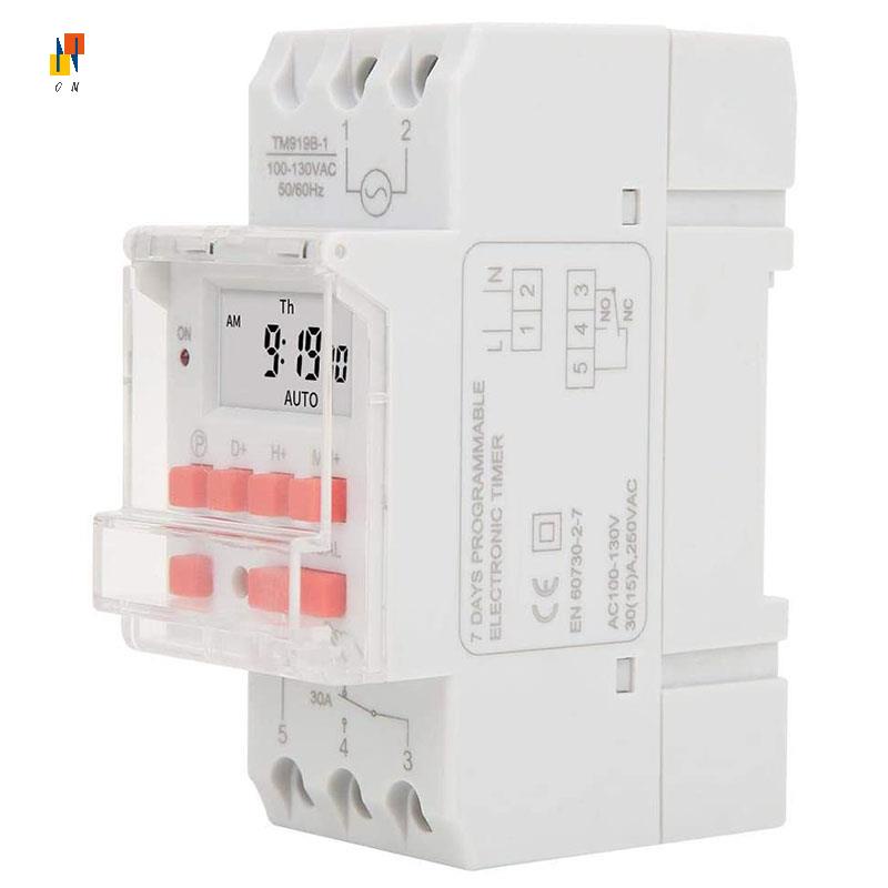 Sinotimer Tm919b 30a Programmable Digital Timer Switch Din Automatic Cycle Timing Controller For