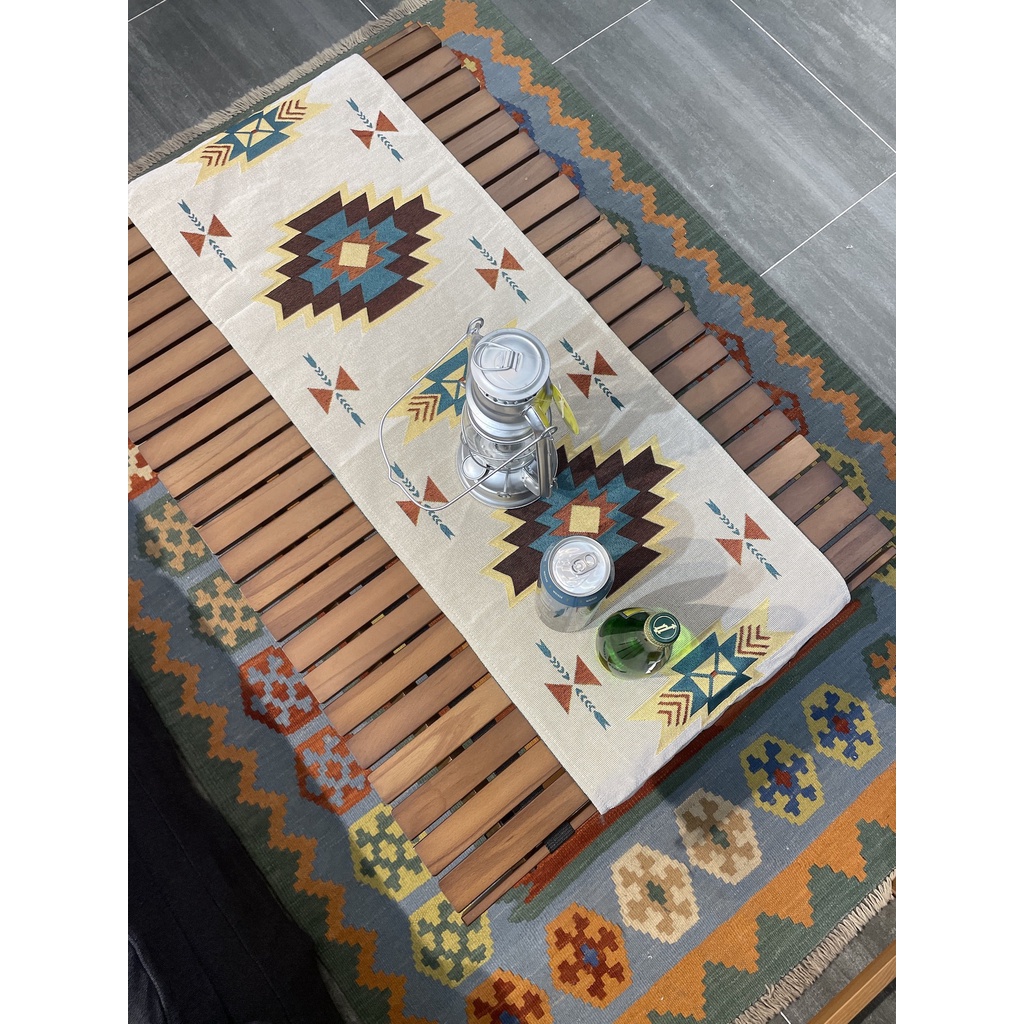 Outdoor table runner fabric Craft dining table outdoor camping table ...