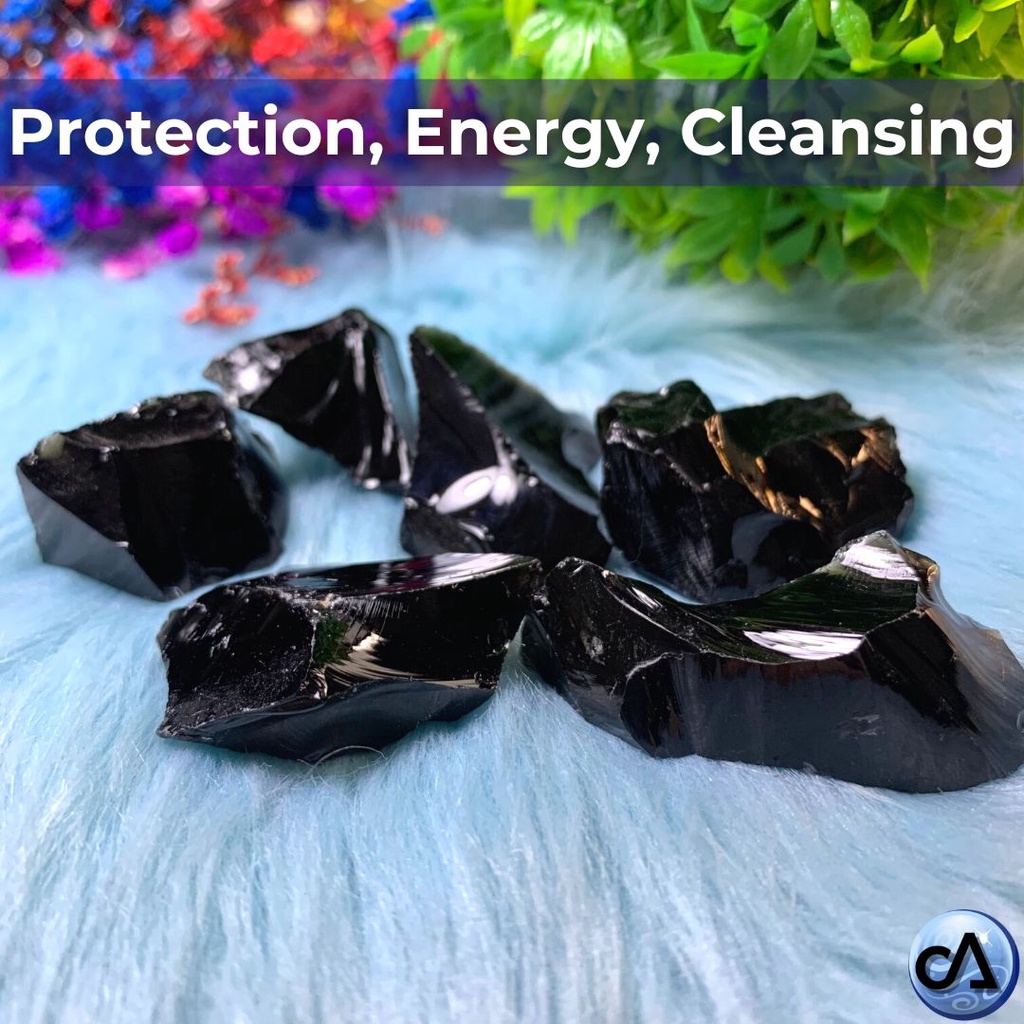 Black Obsidian [PROTECTION] Raw Stones | Natural Crystals - 25grams ...