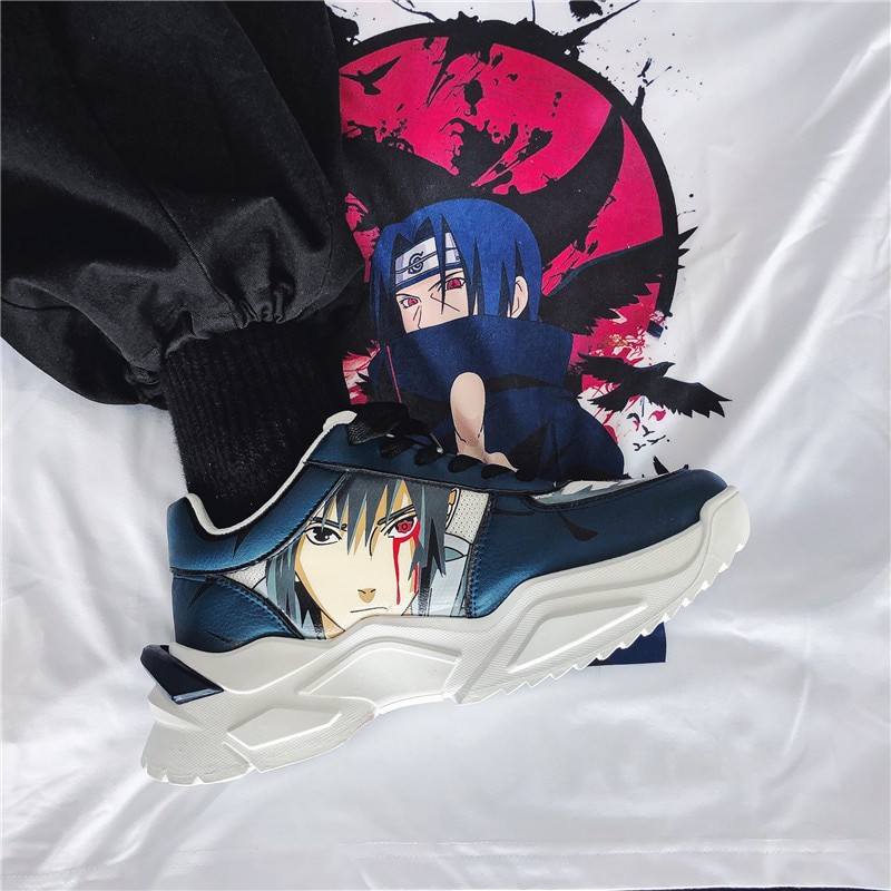 CODNARUTO Uchiha Sasuke Shoes Men Akatsuki Sneakers Anime Comic Casual ...