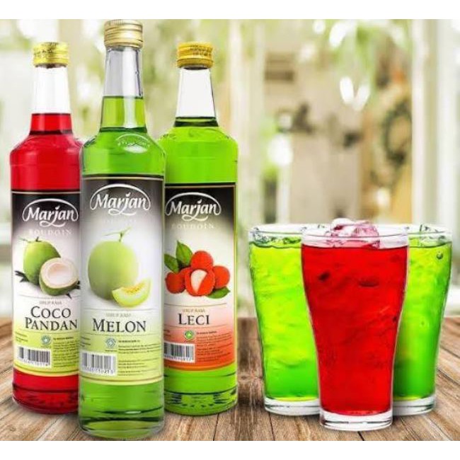 Authentic Indonesia Marjan Sirup Coco Pandan Melon Markisa 460ml Ori ...