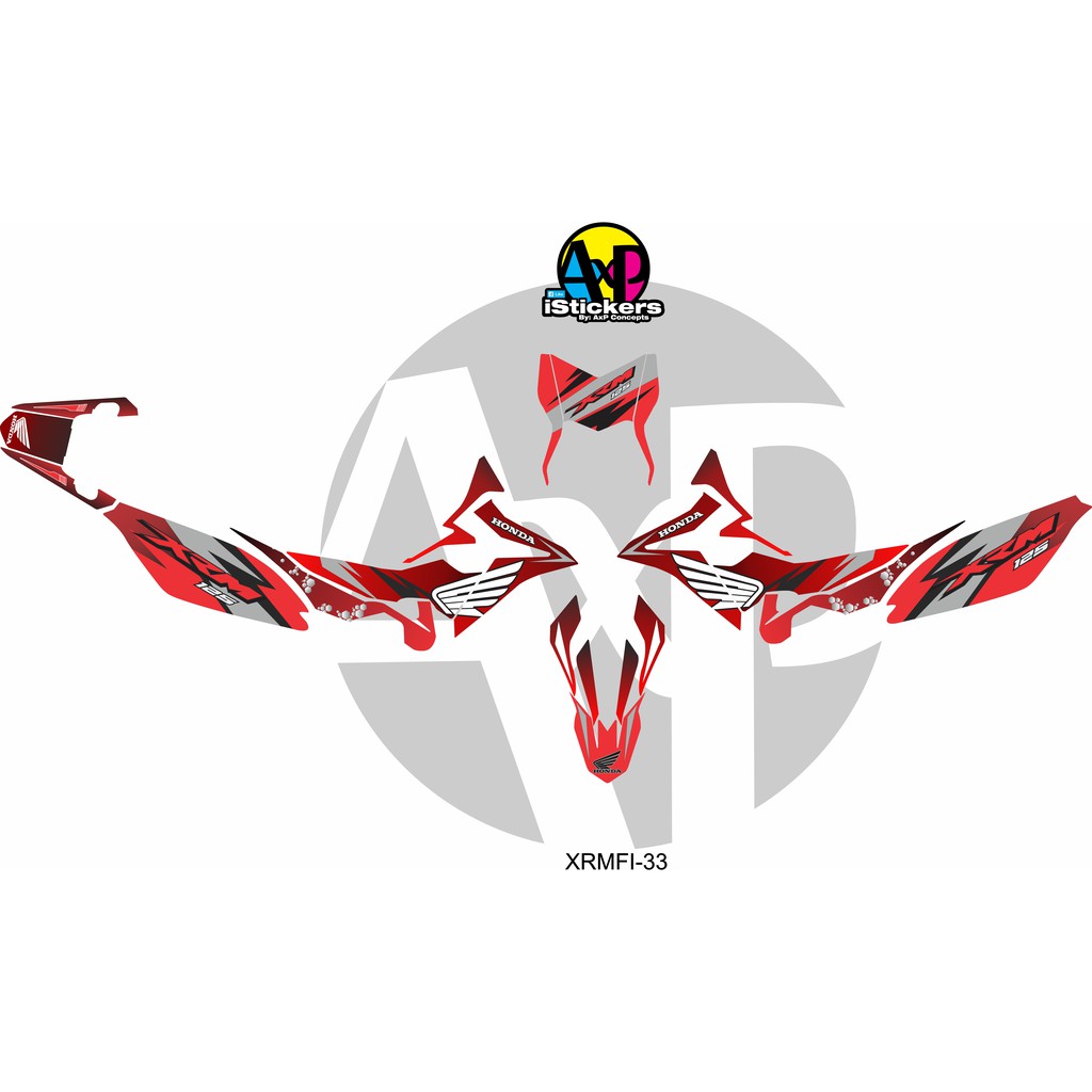 Decals for Honda XRM 125 FI (LAMINATED) XRMFI-33 | Shopee Philippines