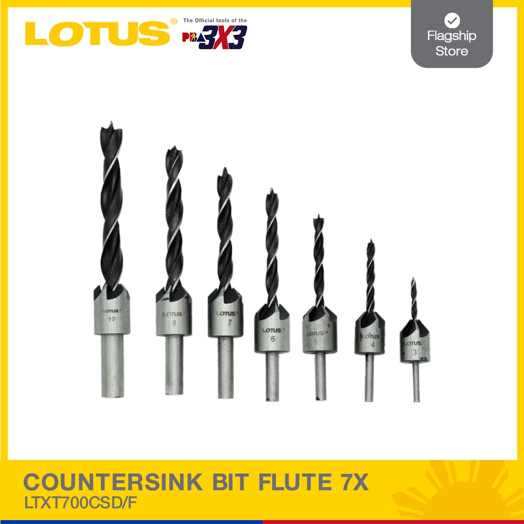 Lotus Countersink Bit Flute 7X Ltxt700csd/F - Tool Accessories | Shopee ...
