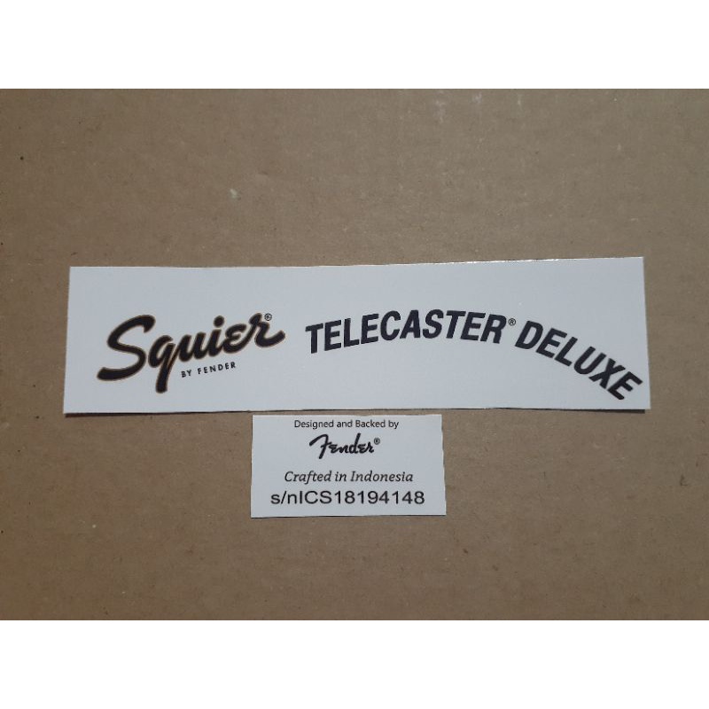 squier telecaster deluxe headstock logo waterslide decal | Shopee Philippines