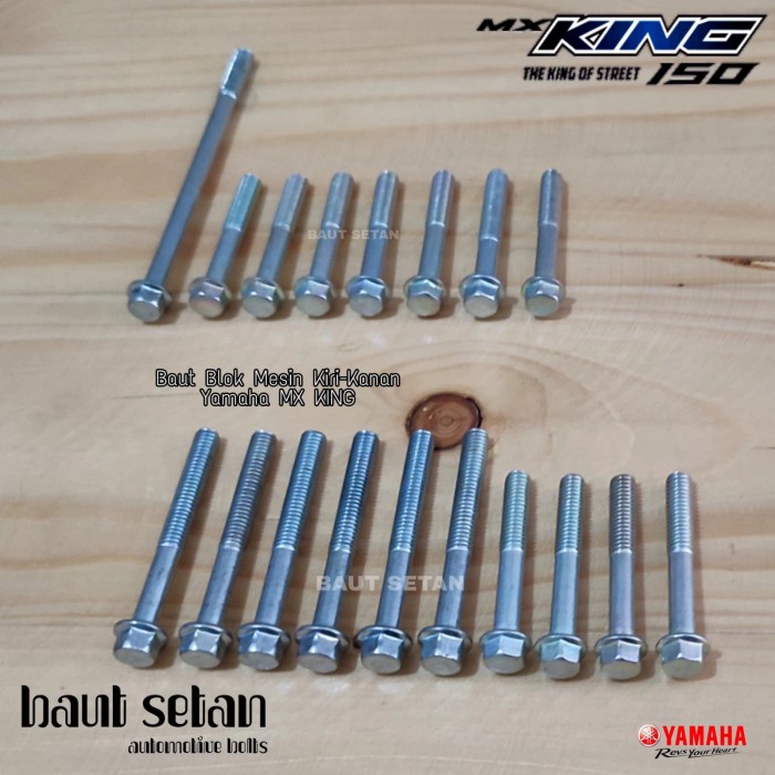 Fullset Bolt Block Engine Left-Right Mx-King 150 / fullset Block Bolts ...