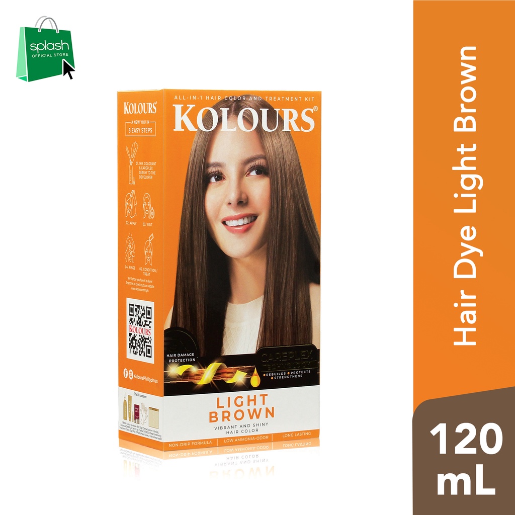 Kolours Hair Dye Light Brown 120ml | Shopee Philippines