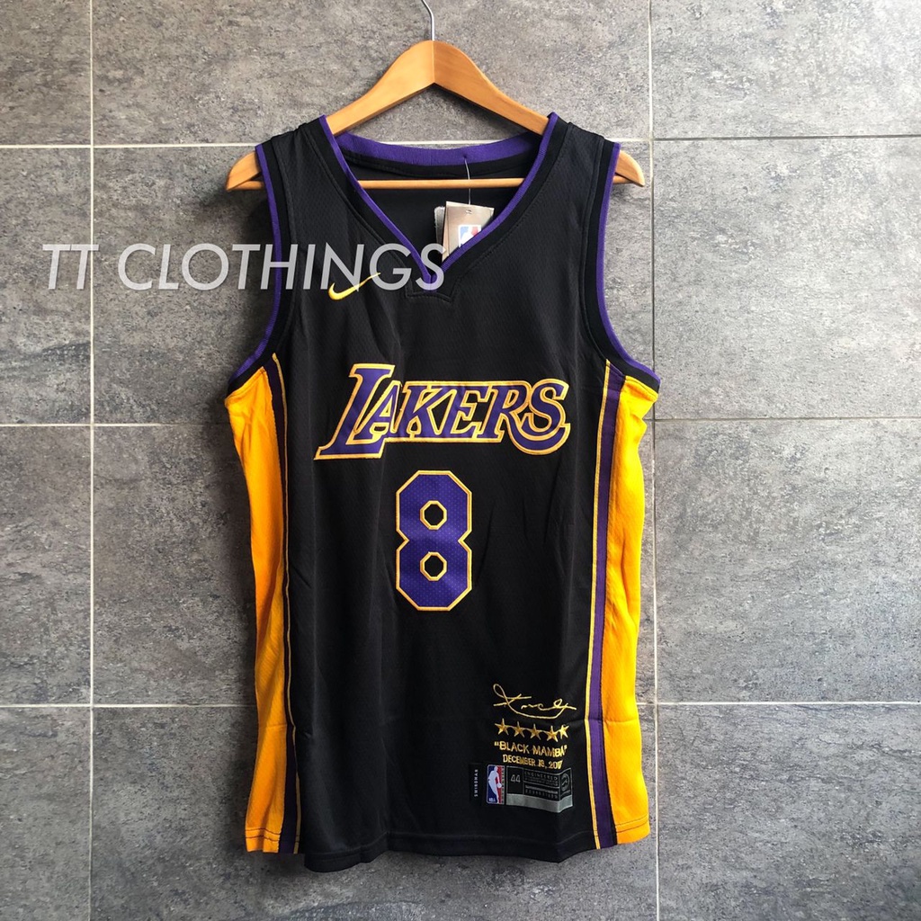 Kobe Bryant 8 Los Angeles Lakers Purple MAMBA Special Signature NBA ...