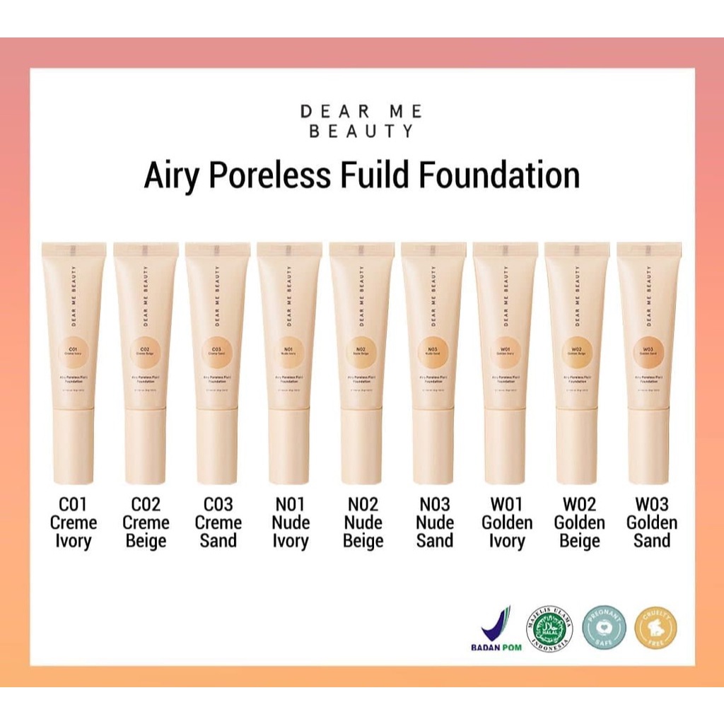 Dear ME BEAUTY Airy Poreless Fluid Foundation 30g | Shopee Philippines