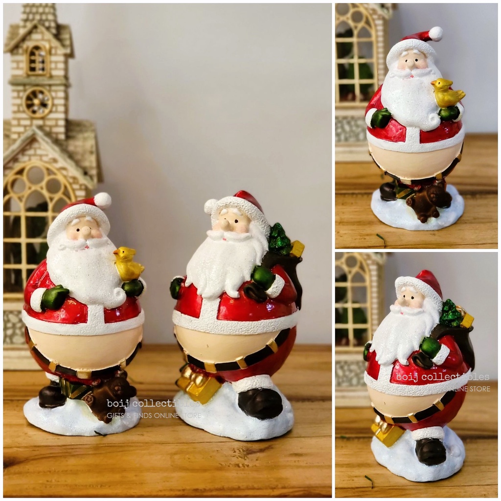 Big Tummy Santa Claus Tabletop Figurines Height: 6.5 inches | Shopee ...