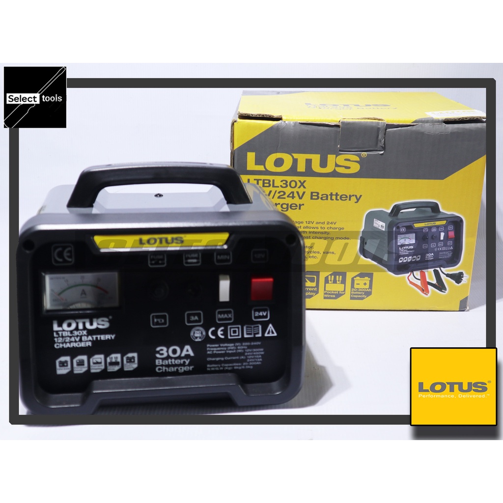 Lotus Original Battery Charger 12V/24V 30A LTBL30X Heavy Duty | Shopee ...