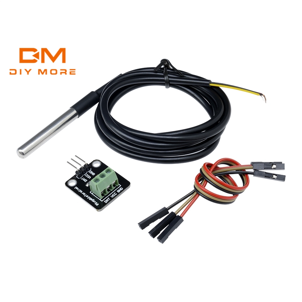 DIYMORE Ds18b20 Temperature Sensor Module Waterproof Probe + Terminal ...