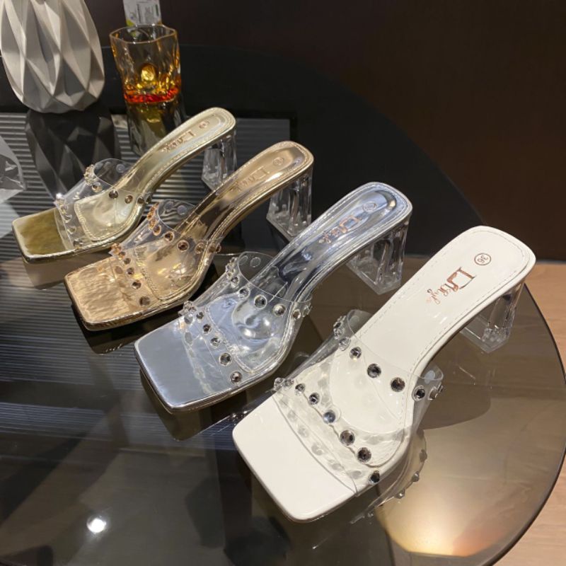 New Mkc Transparent Strap Sandals (599-1) | Shopee Philippines