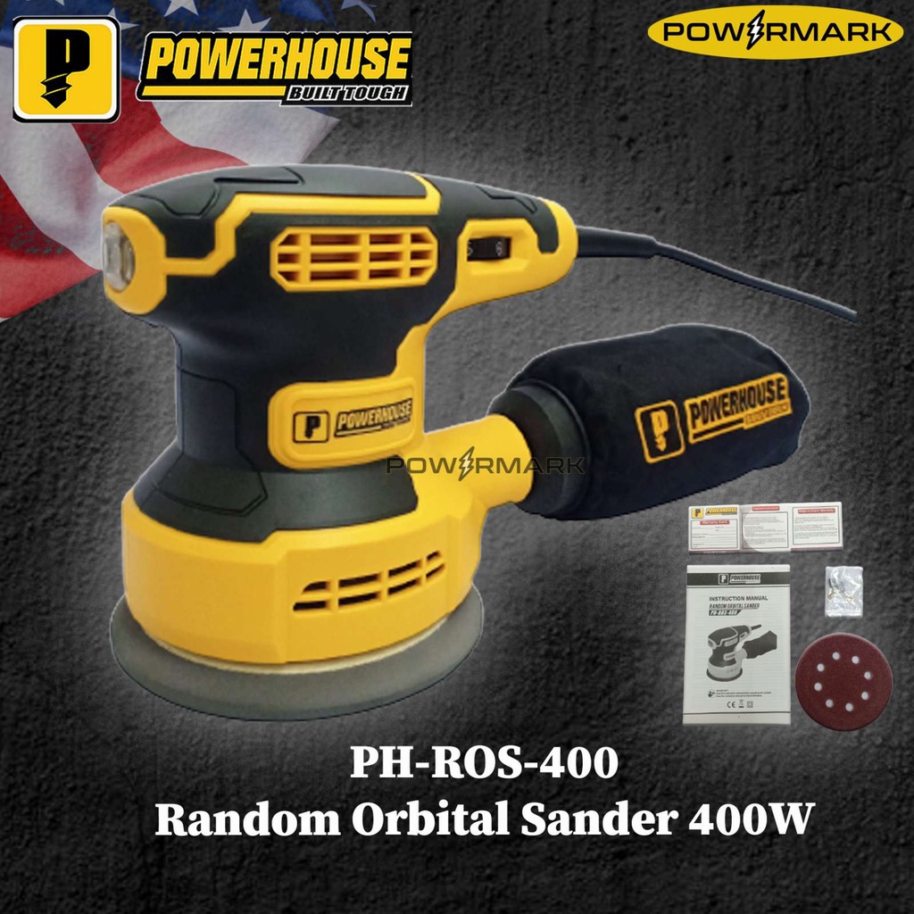 POWERHOUSE PH-ROS-400 Random Orbital Sander 400W [POWERMARK | PPT] | Shopee Philippines