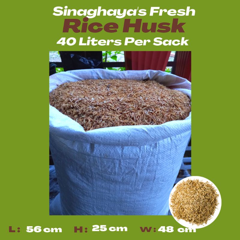 40 Liters Per Sack Ipa ng Palay Rice Hull Rice Husk | Shopee Philippines