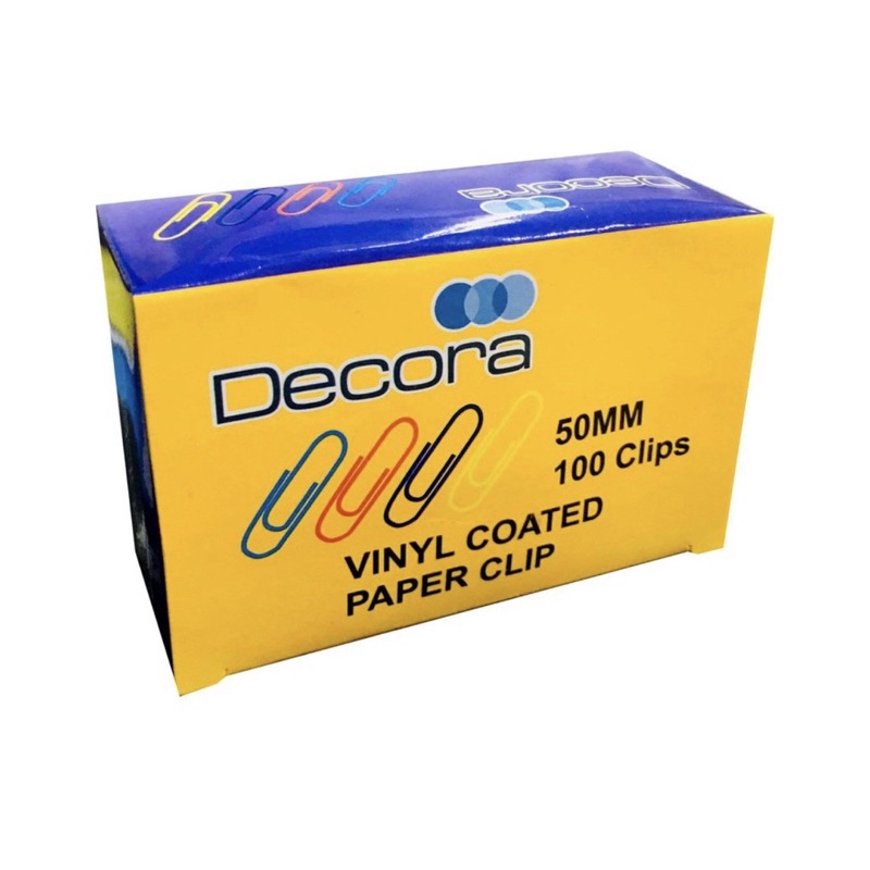 DECORA 50mm Vinyl Coated Paper Clip (90pcs) | Shopee Philippines