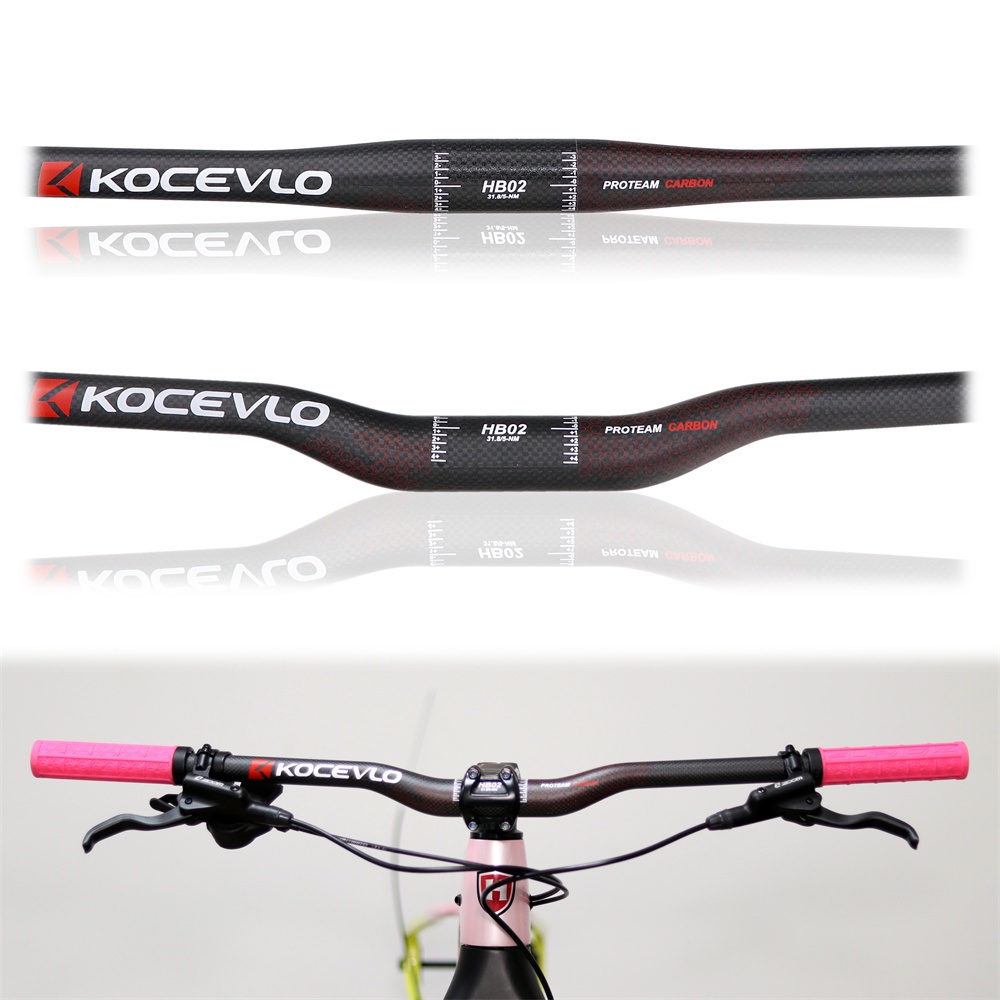 KOCEVLO Hb02 Bicycle Handlebar 3k Carbon Fiber Mtb Bike Riser/Flat Bar ...
