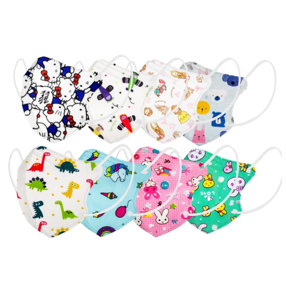 10pcs KN95 Kid 3D Three Dimensional Protective Mask Children's Cartoon ...