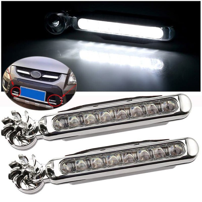 Led Lights Car Drl Fan Motor 8 Point Universal Fog Led Lamp | Shopee ...