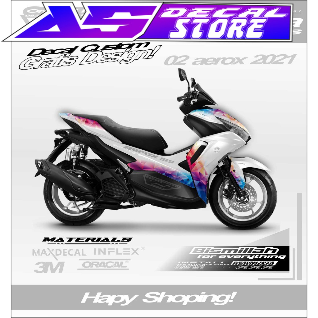 02 AEROX STICKER DECAL 2021 COLOR ABSTRACT | Shopee Philippines