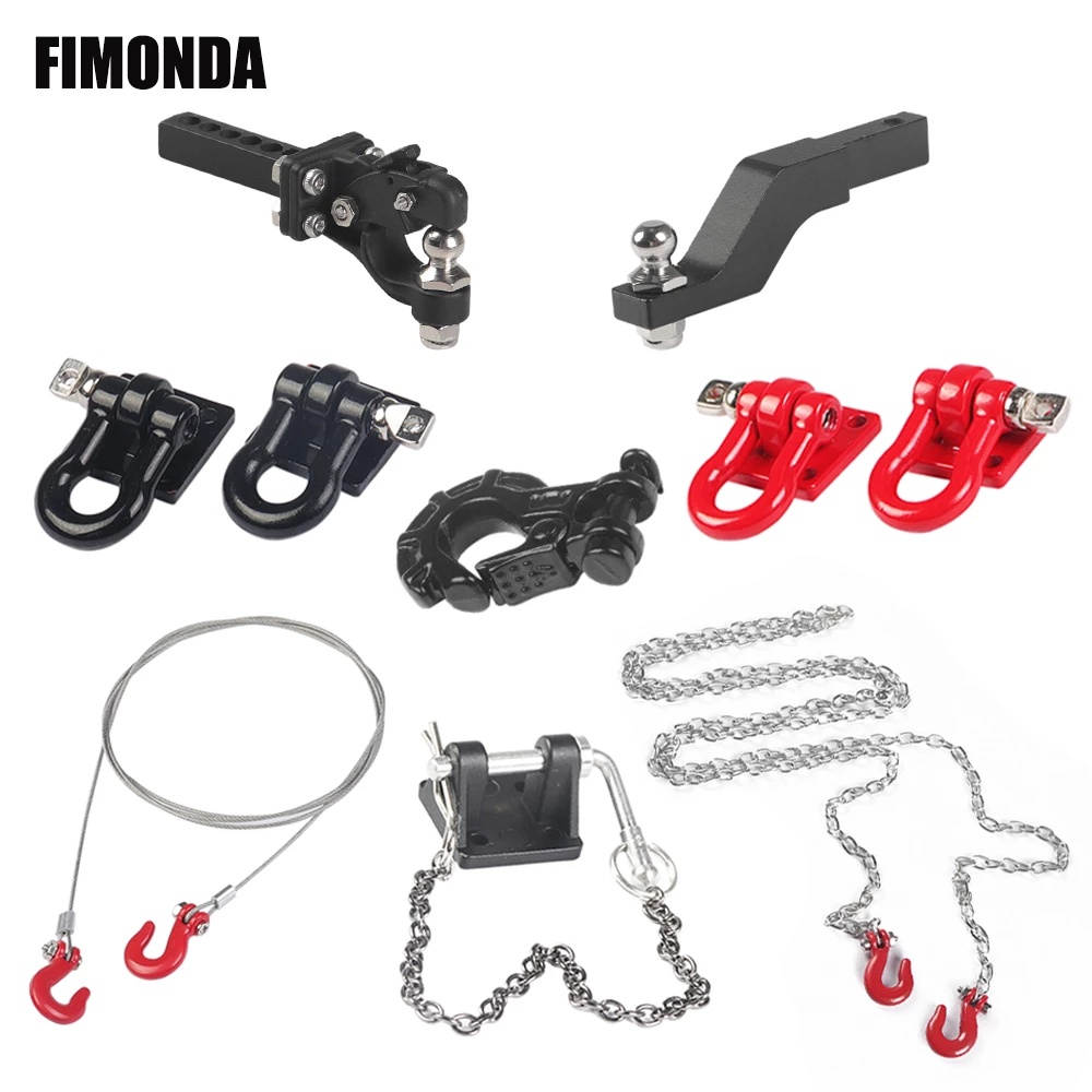 1/10 Scale Accessories Metal Tow Hook Trailer Rope Chain Trailer ...