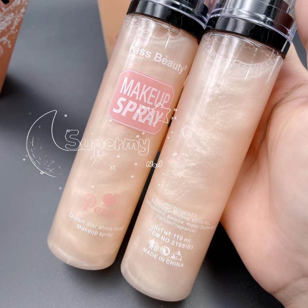 NEW!!! Kiss Beauty Makeup spray 110ml pink peach dream star shine fixed ...