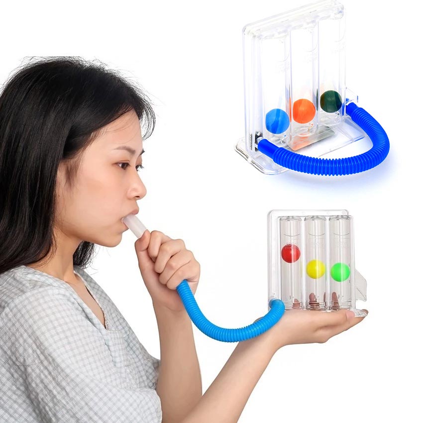 Small Home Breathing Spirometry Trainer 3 Ball Breathing Exerciser For ...
