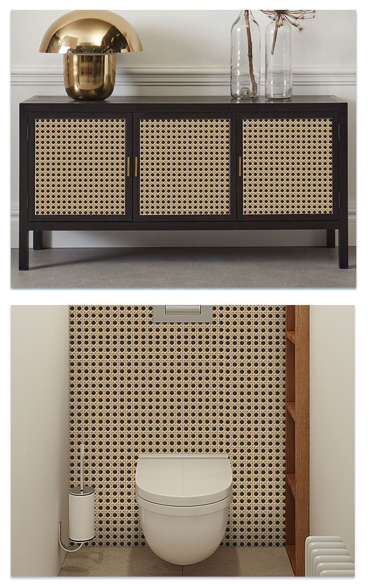 PVC Rattan Waterproof Wallpaper Wardrobe Sticker Wallpaper For Bedroom ...