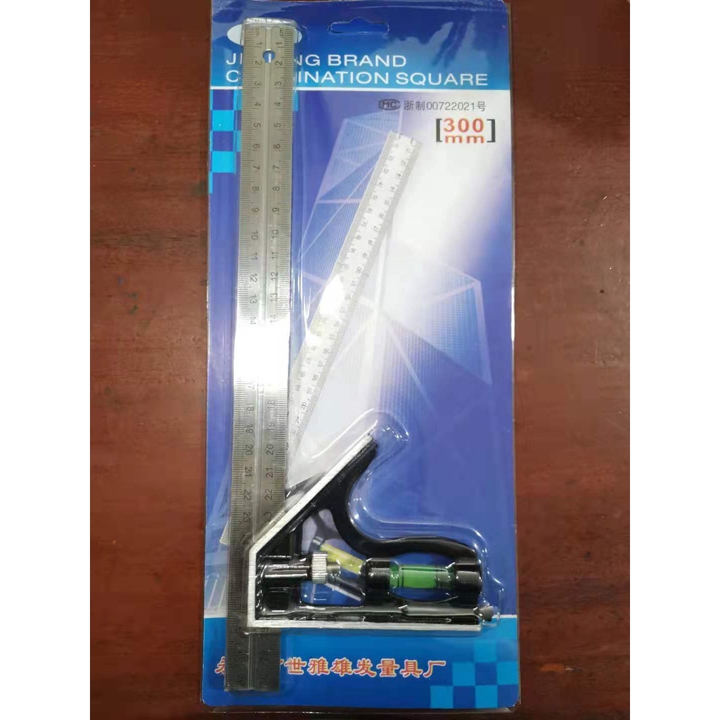 L-Square Ajustable with level bar 30cm Squala Stainless Steel Ruler L ...