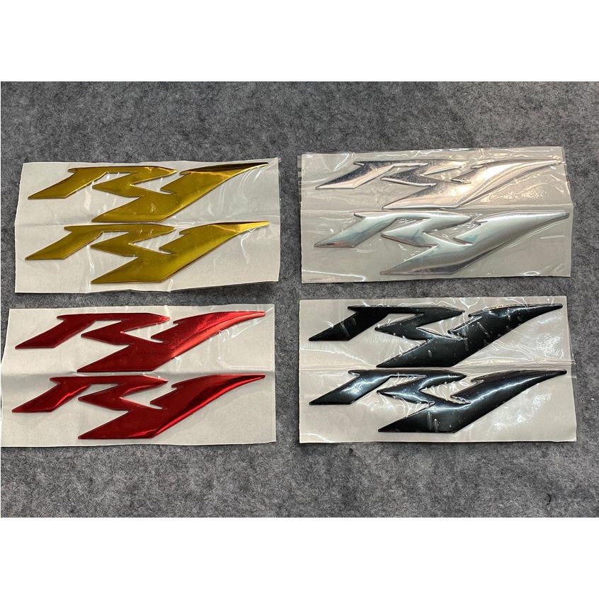 Motorcycle 3D Emblem Badge Decal Tank Wheel R1 Sticker Soft Reflective ...