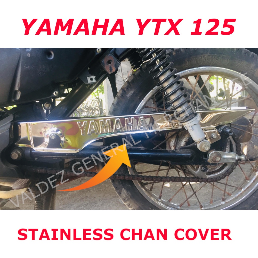 Valdez, Yamaha YTX 125 NEW STAINLESS CHAIN COVER "Yamaha Logo" | Shopee ...
