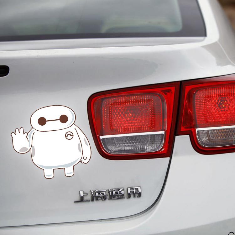 New Cute Big Hero Baymax Car Sticker Car Decals Window Sticker Fuel ...