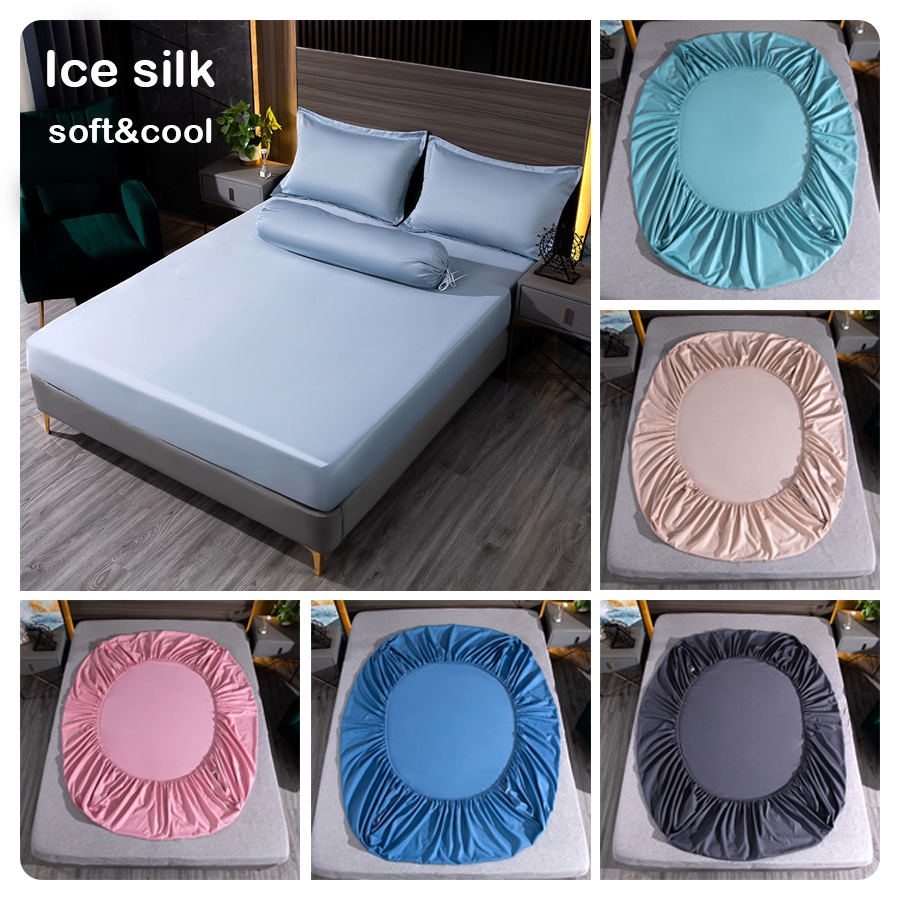 100% Bamboo Fiber Fitted Garterized Bedsheet 30cm / 10inch Depth Soft ...