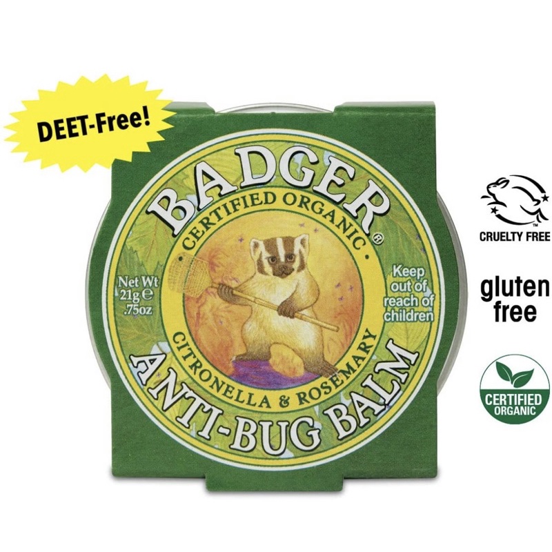 Badger - Organic Anti-Bug Balm Tin, DEET-Free Mosquito Repelling Balm ...