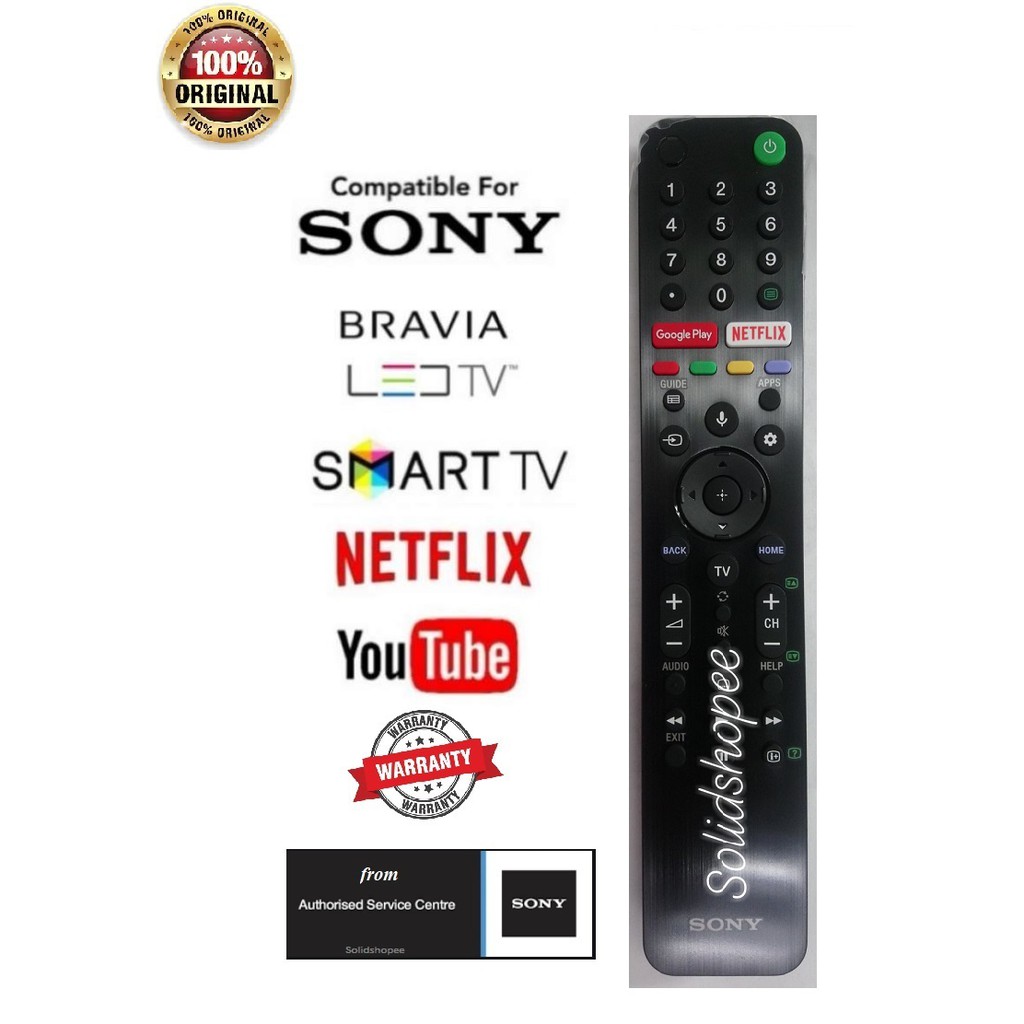 Original Sony TV remote MODEL RMF-TX500P with Netflix, Google Play and Voice Command | Shopee ...