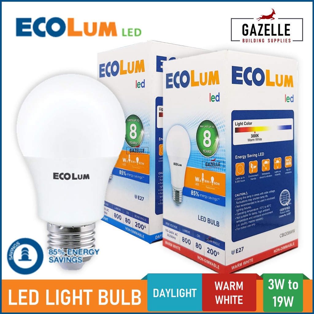 Firefly Ecolum LED Bulb Light Bulb Warm White Daylight - 3W 5W 7W 9W ...
