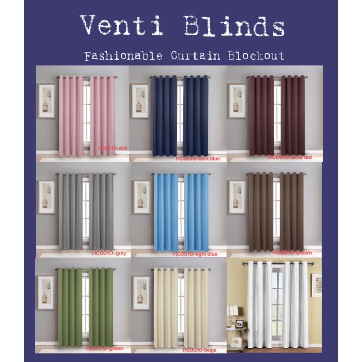 COD Korean Blackout Curtains With Loops For Bedroom Windows HC0010 CAD ...