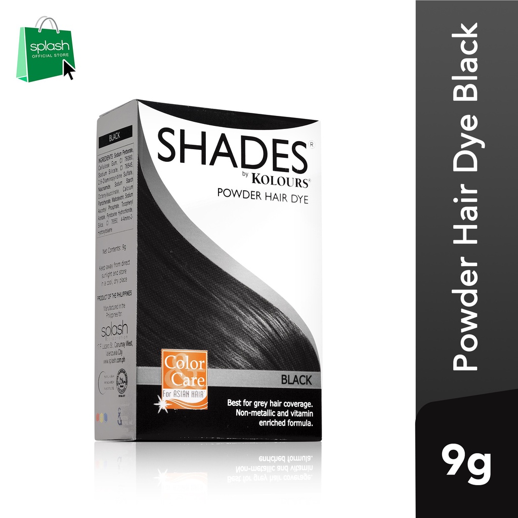 Shades Powder Hair Dye Black 9g | Shopee Philippines