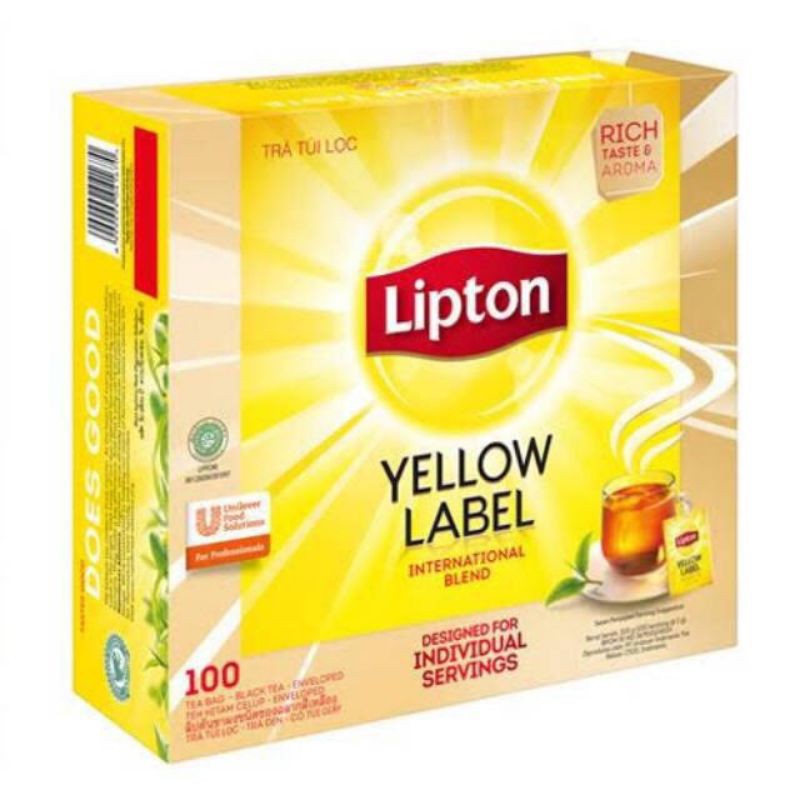 Lipton Yellow Label Tea Tea No Envelope contains 100 sheets @ 2gr ...