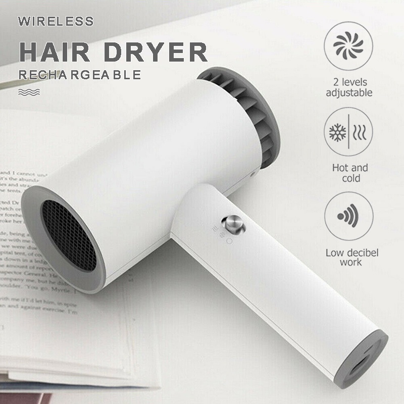 USB Rechargeable Cordless Hair Dryer Versatile Portable Hairdressing ...