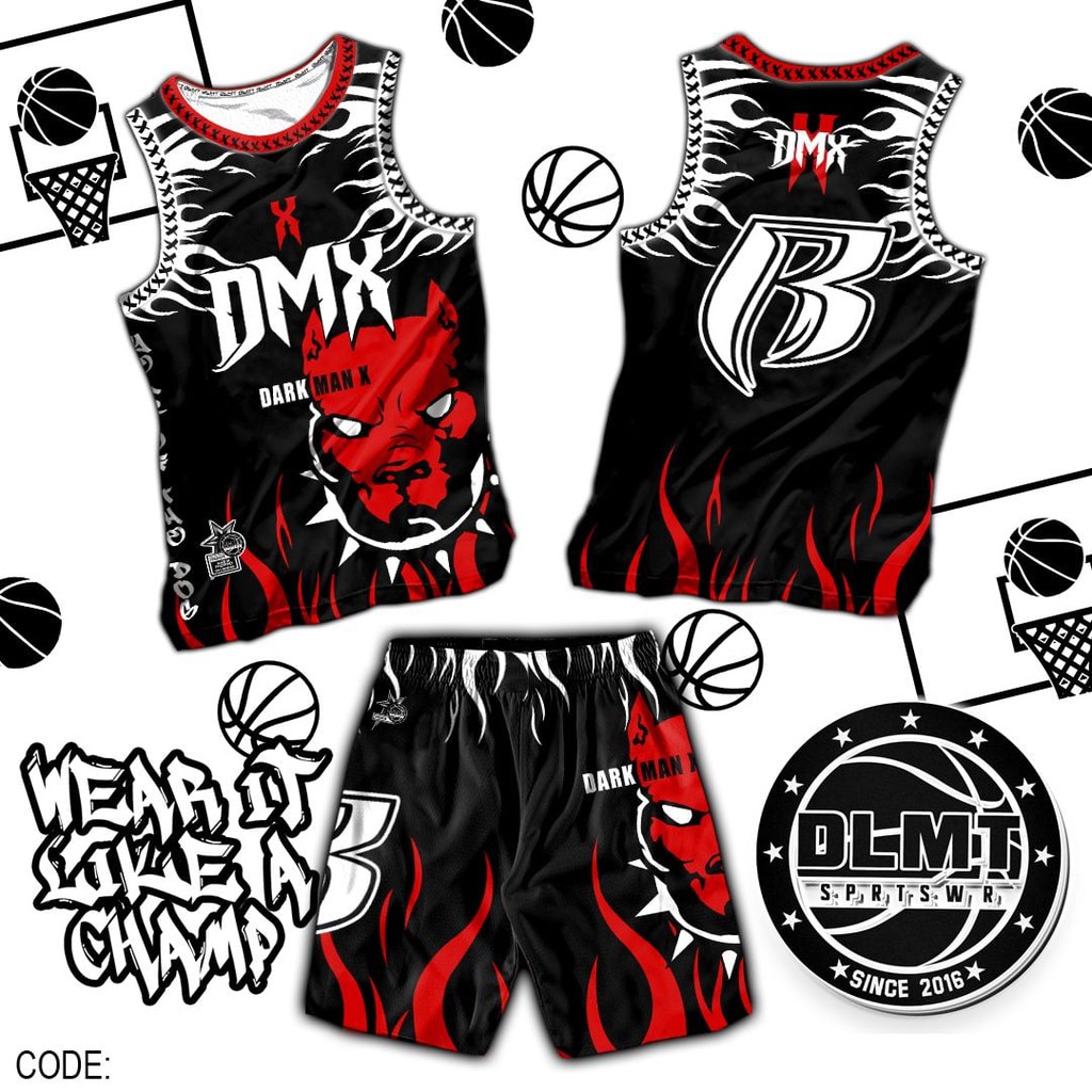 DMX DARK MAN X RAPPER -CODE DLMT315 FULL SUBLIMATION JERSEY (FREE ...