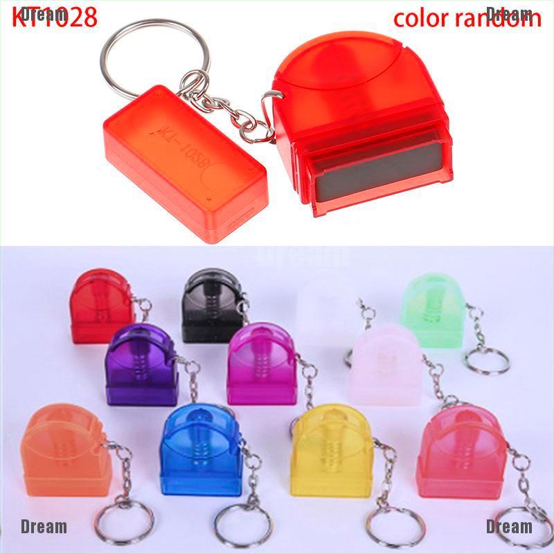 KT1028 Keychain Name Stamp Signature Rubber Flash Stamp Self Inking ...