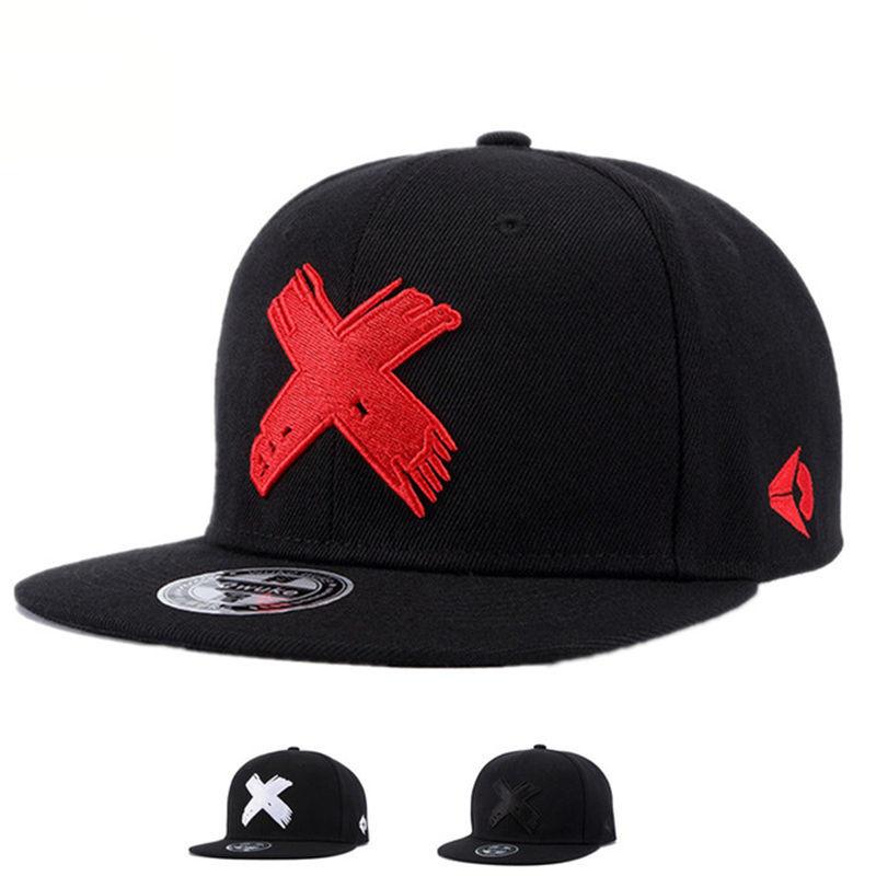 High Quality Men and Women Snapback Caps X Embroidery Flat Brim ...