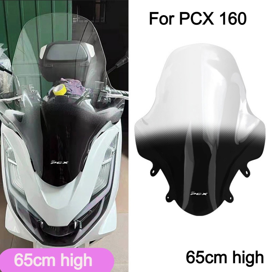Motorcycle Front Heightened Windshield PC Material Modified Accessories ...