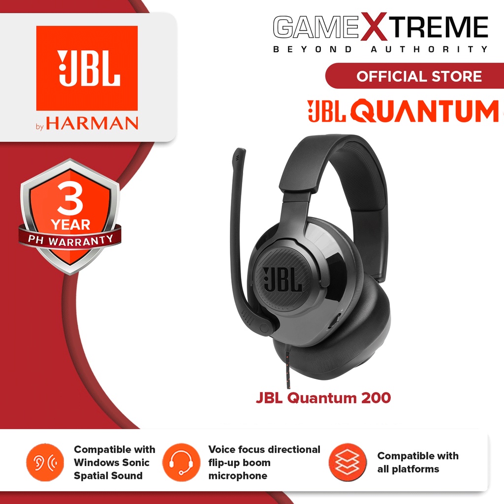 JBL Quantum 200 Gaming Headset Black | Shopee Philippines