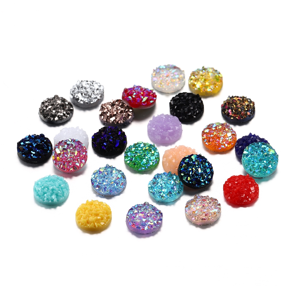 Resin Cabochons Mix Colors Round Bumpy Shape Cabochon For Pendants ...